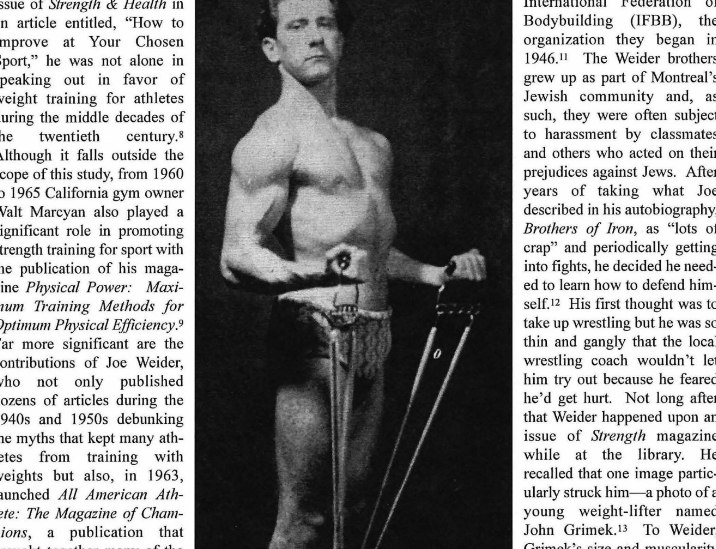 Joe Weider, All American Athlete – Iron Game History – August, 2012 ...